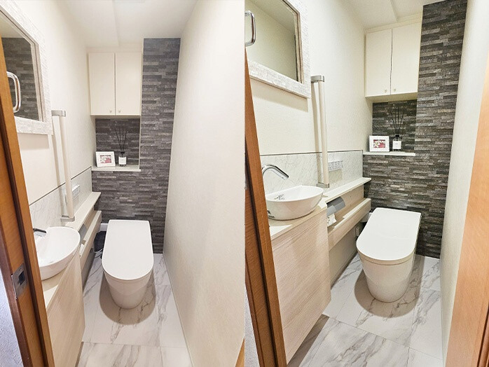 内装が美しいこだわりのトイレ | リフォーム実例 | TOTO株式会社